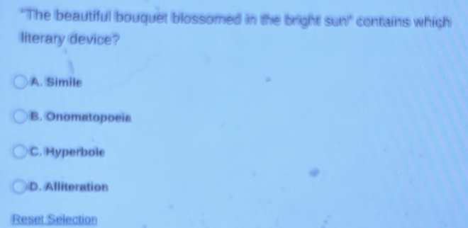 Solved: "The beautiful bouquet blossomed in the bright sun!" contains ...