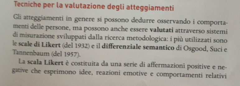 Risolto:Tecniche per la valutazione degli atteggiamenti Gli ...