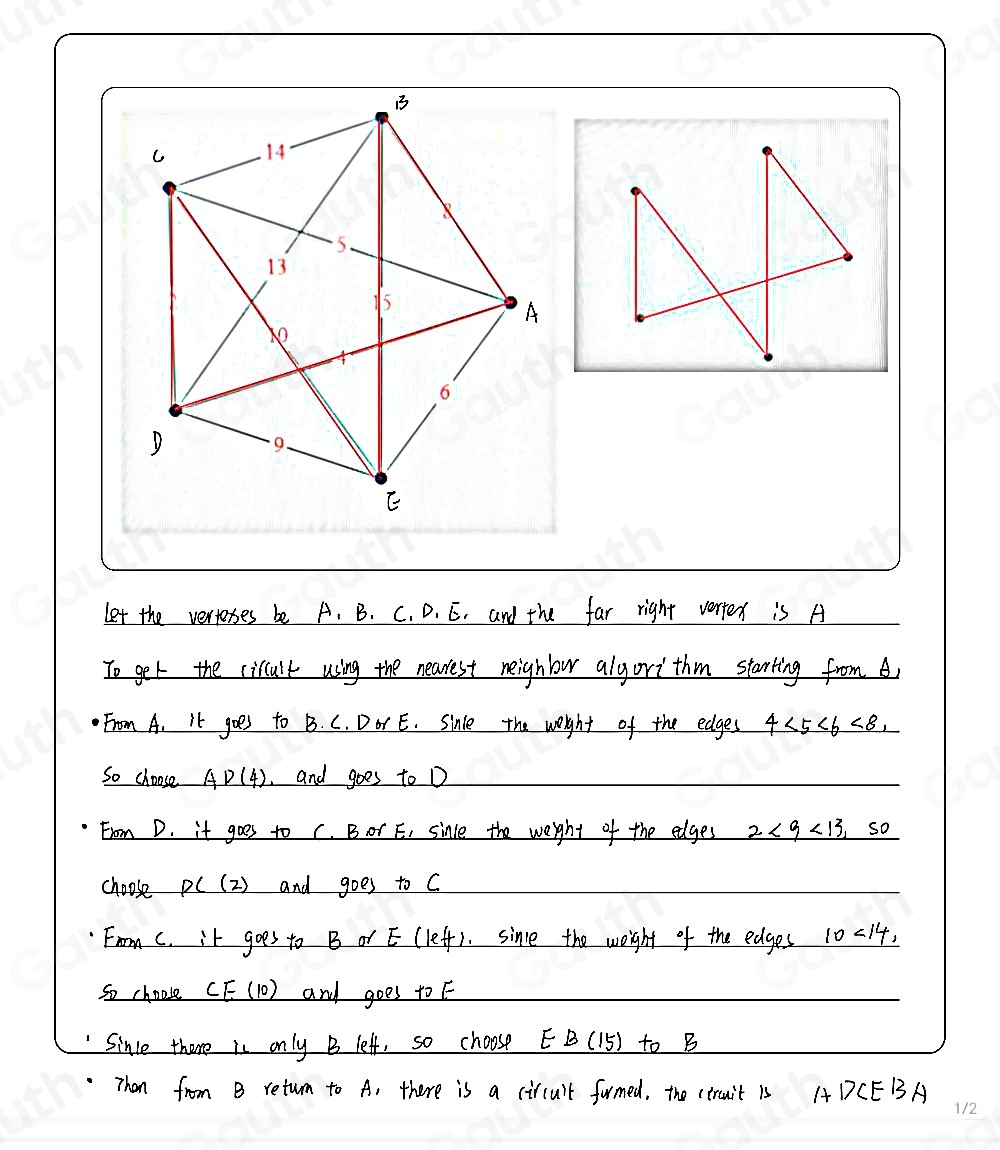 Solved: Draw the circuit produced using the nearest neighbor algorithm ...