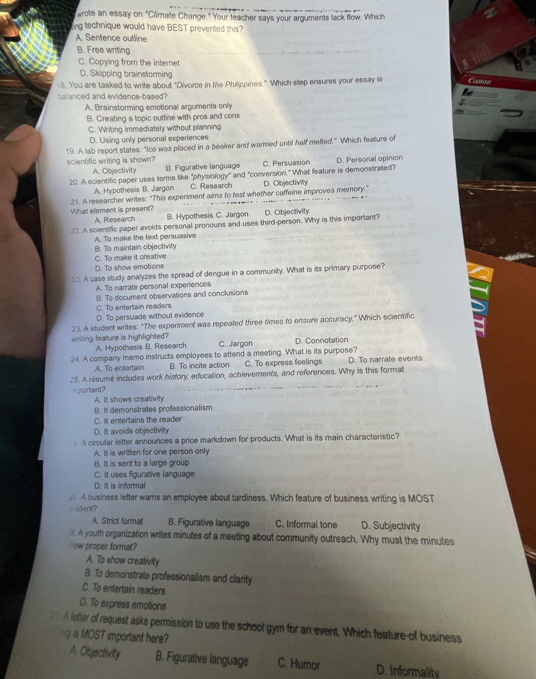 Solved: wrote an essay on “Climate Change.” Your teacher says your ...