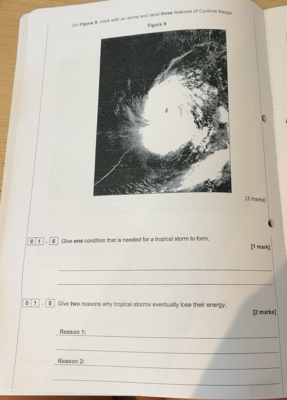 Solved: On Figure 9, mark with an arrow and label three features of ...