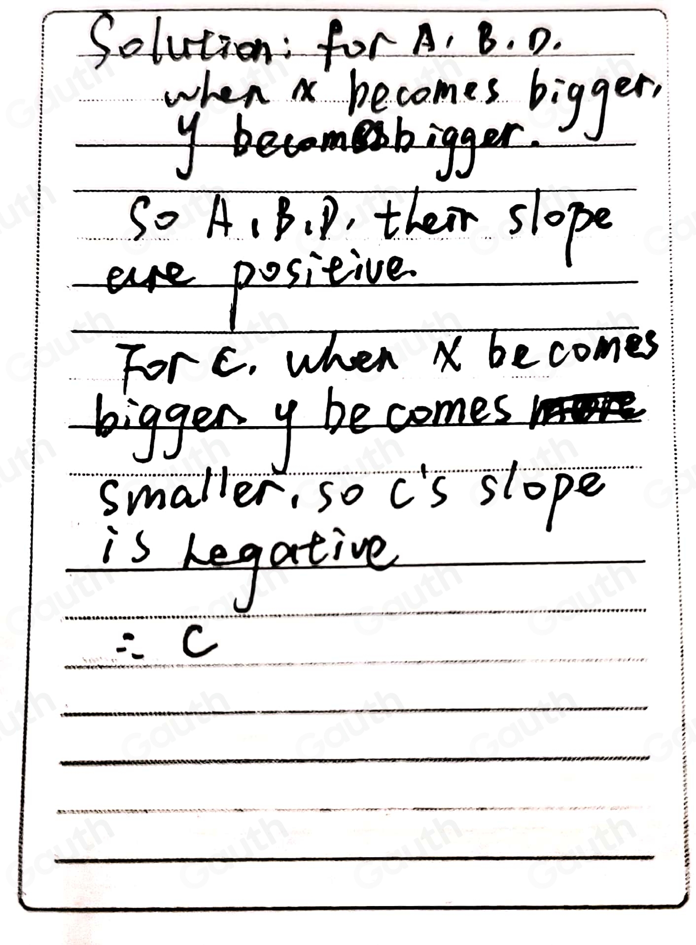 Solved: The points given in each table lie on lines. Which table, when ...