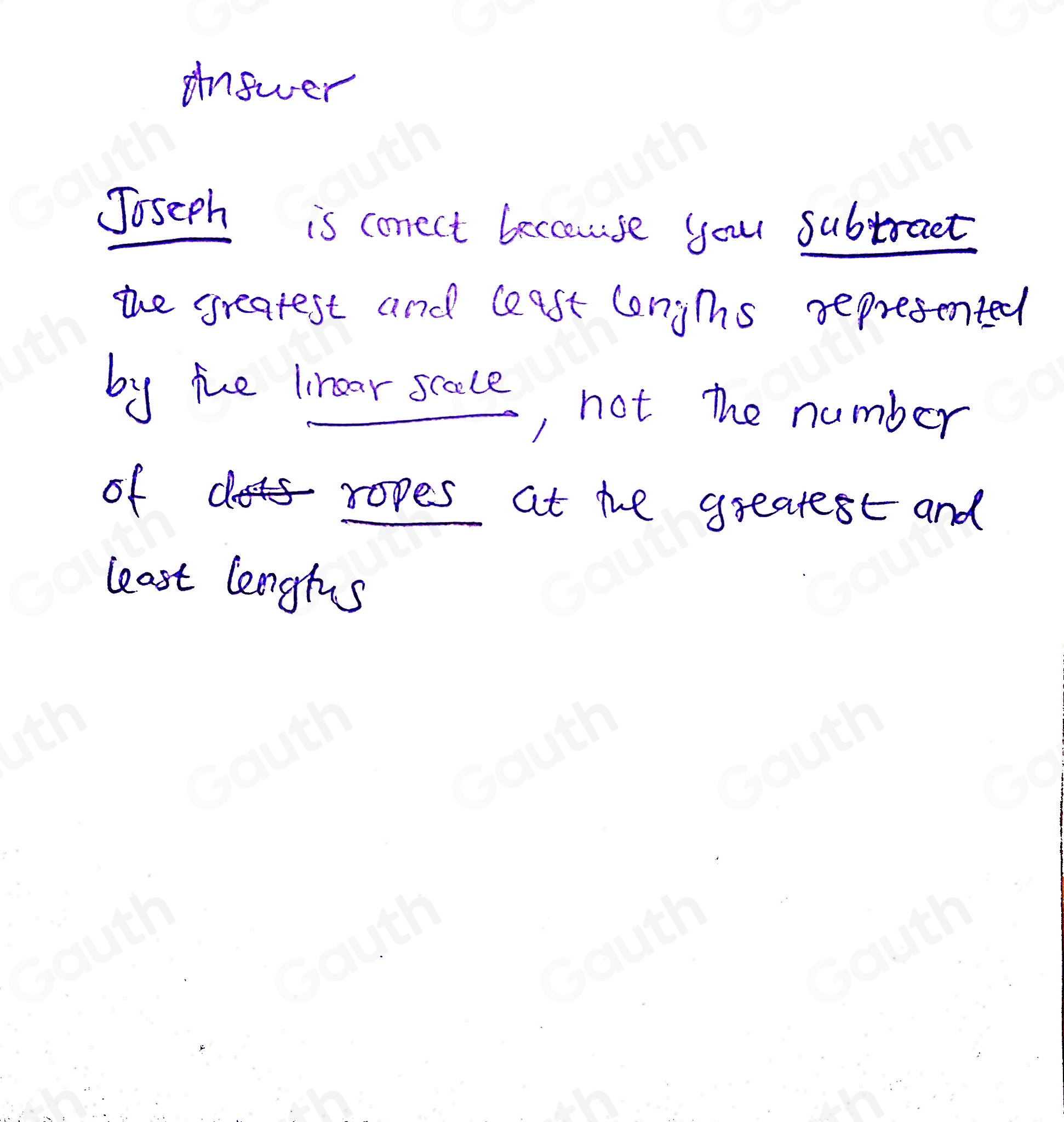 Solved: Joseph measures the ropes used to tie boats to a dock. He ...