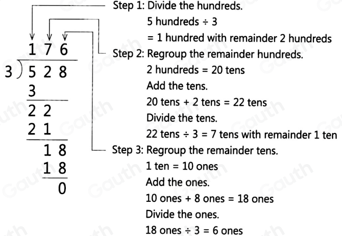 Solved: Divide 528 by 3. [Math]