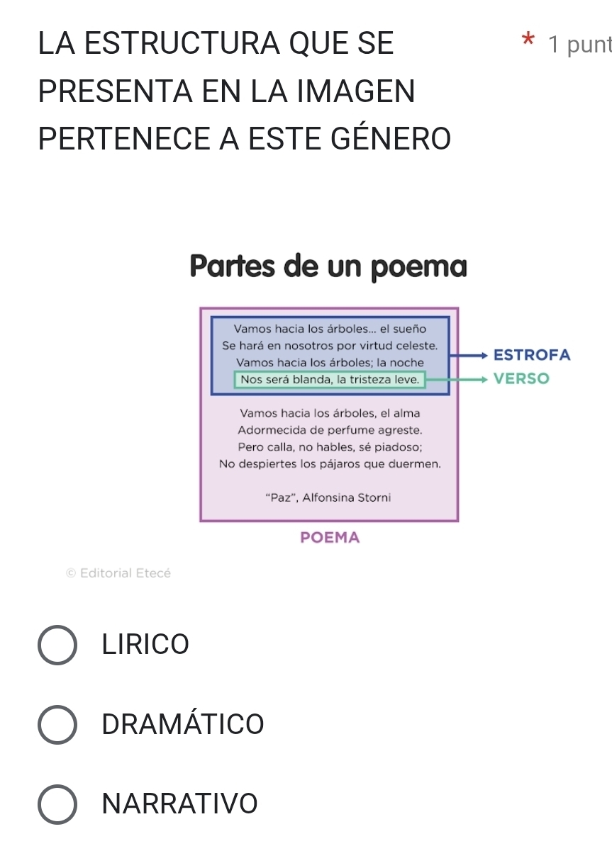 Resuelto:LA ESTRUCTURA QUE SE 1 punt PRESENTA EN LA IMAGEN PERTENECE A ...