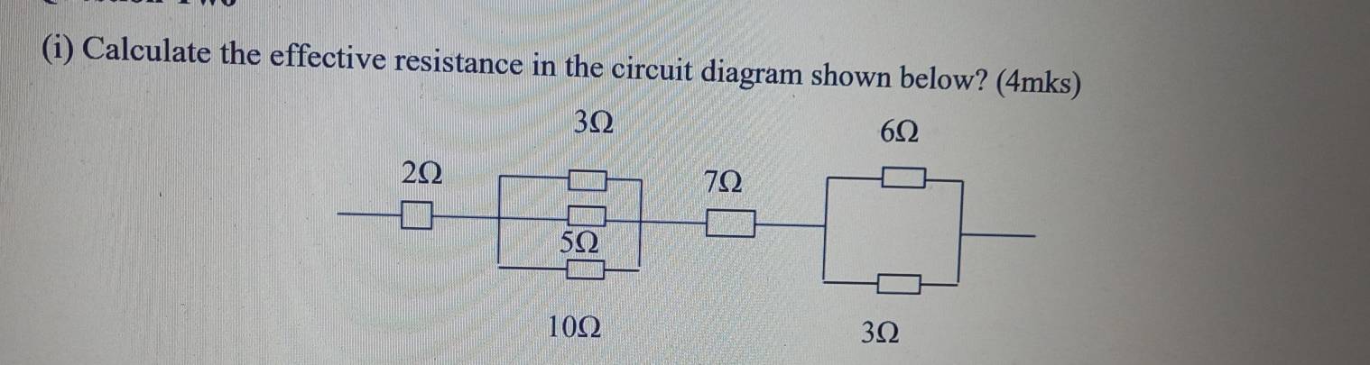 Solved: Calculate the effective resistance in the circuit diagram shown ...