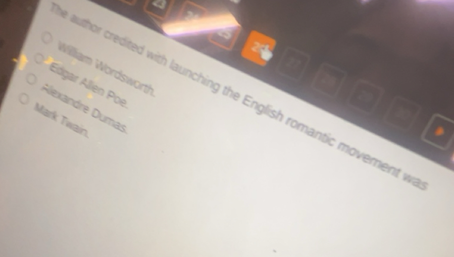 Solved: William Wordsworth Edgar Alien Poe. e author credited with ...