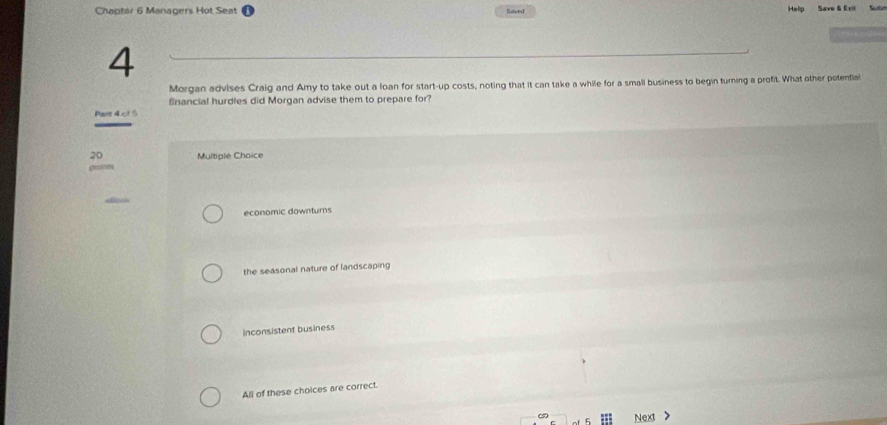 Solved: Chaptor 6 Managers Hot Seat Saved Help Save & Exi 4 Morgan ...