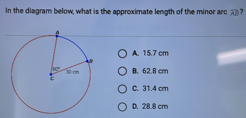 Solved: In the diagram below, what is the approximate length of the ...