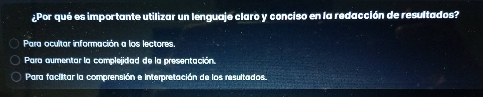 Resuelto:¿Por qué es importante utilizar un lenguaje claro y conciso en ...