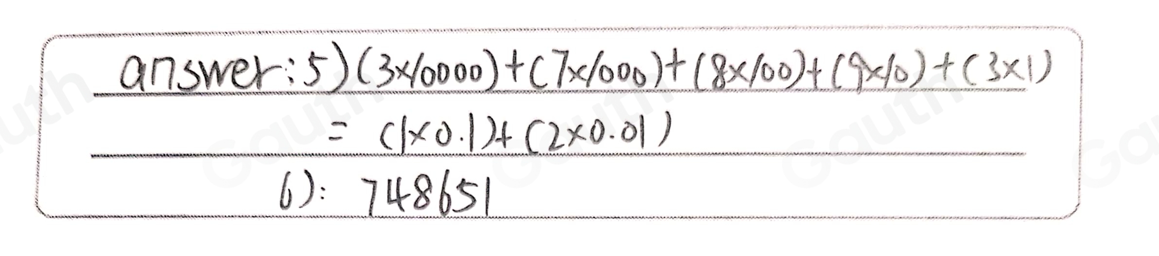 Solved: 37,893.12= _ 6) Write the number in standard form. (7* 100,000 ...