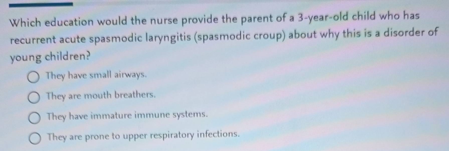 Solved: Which education would the nurse provide the parent of a 3-year ...