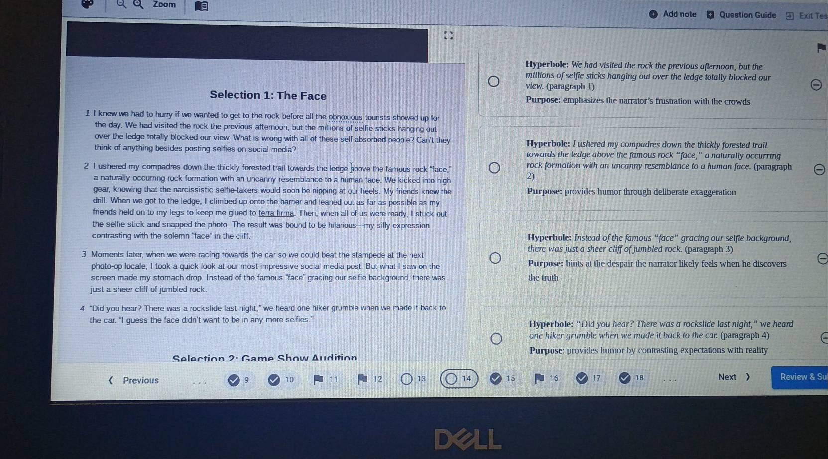 Solved: Zoom Add note Question Guide Exit Tes Hyperbole: We had visited ...