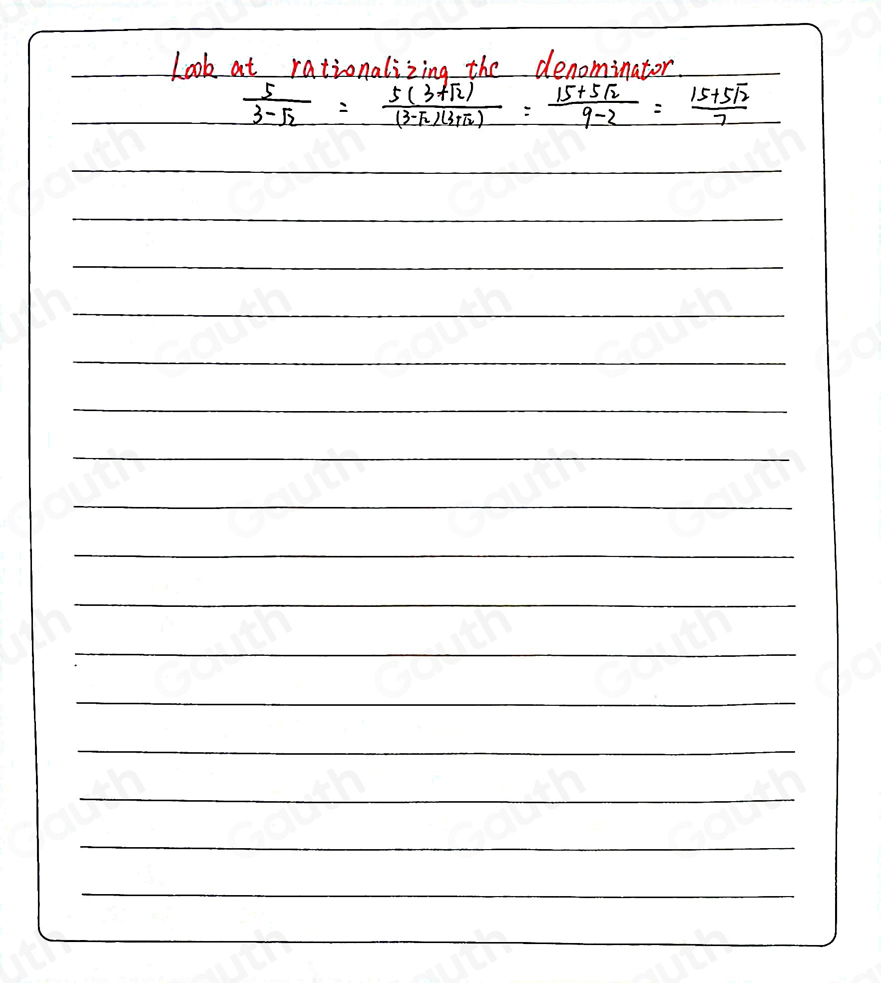 Solved: Write the expression in simplest form. 5/3-sqrt(2) = / [Math]