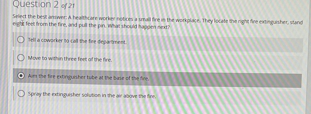 Solved: Select the best answer: A healthcare worker notices a small ...