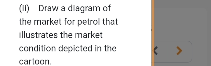 Solved: (ii) Draw a diagram of the market for petrol that illustrates ...