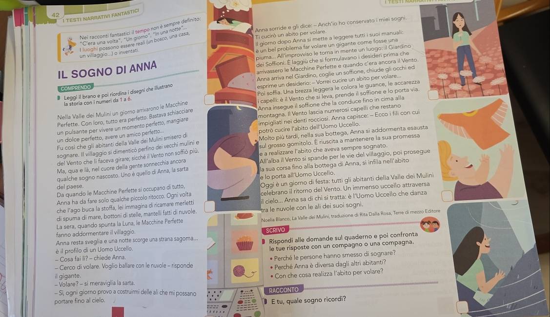 Risolto:TESTI NARRATIVI FANTASTIC! Anna sorride e gli dice: - Anch’io ...