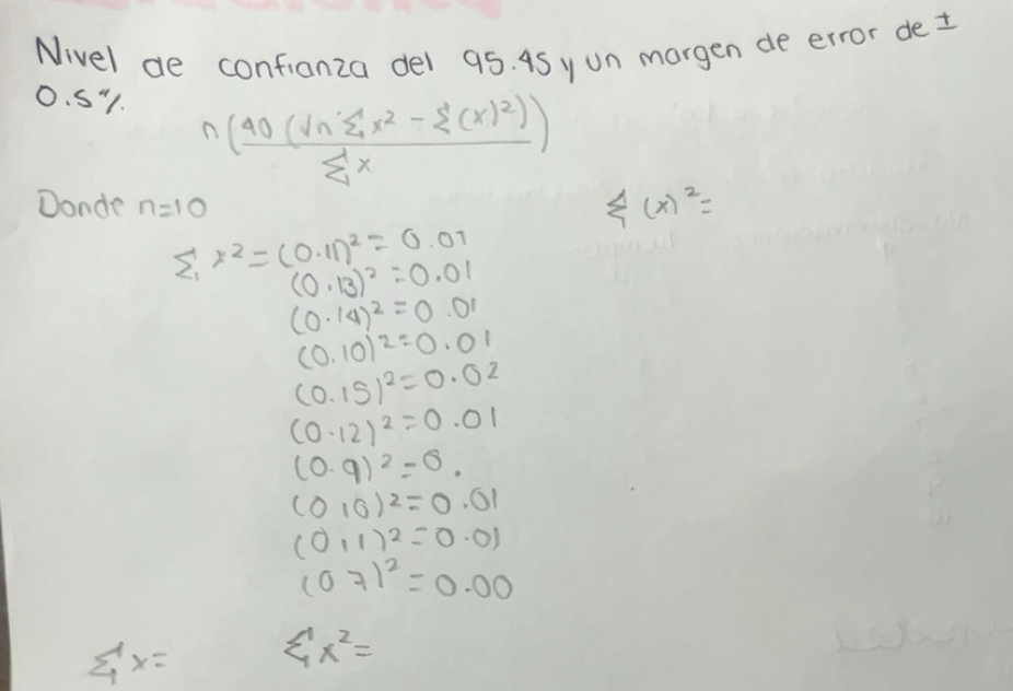 Resuelto:Nivel de confianza del 95. 4Sy un margen de error de t o. S%1 ...