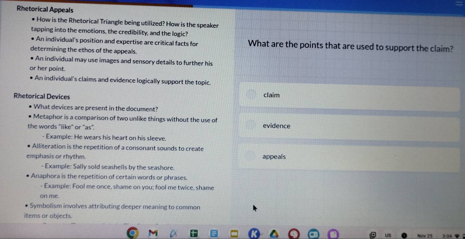 Solved: Rhetorical Appeals How is the Rhetorical Triangle being ...