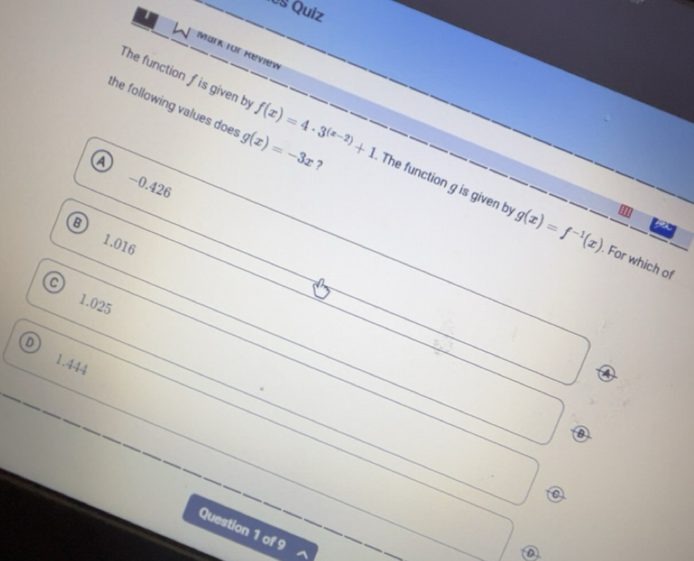 Solved: us Quiz Mark für Keview The function f is given by f(x)=4· 3 ...