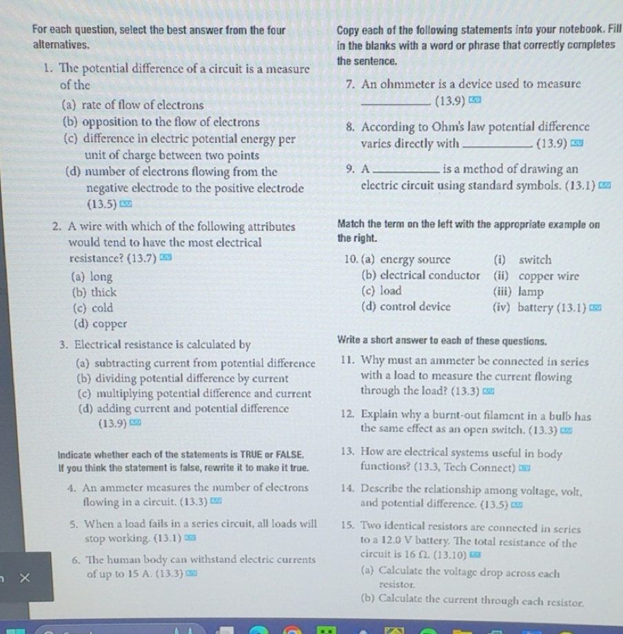 Solved: For each question, select the best answer from the four Copy ...