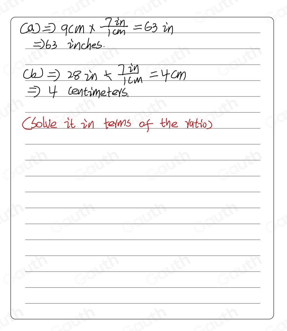Solved: In a scale drawing of a painting, 1 centimeter represents 7 ...