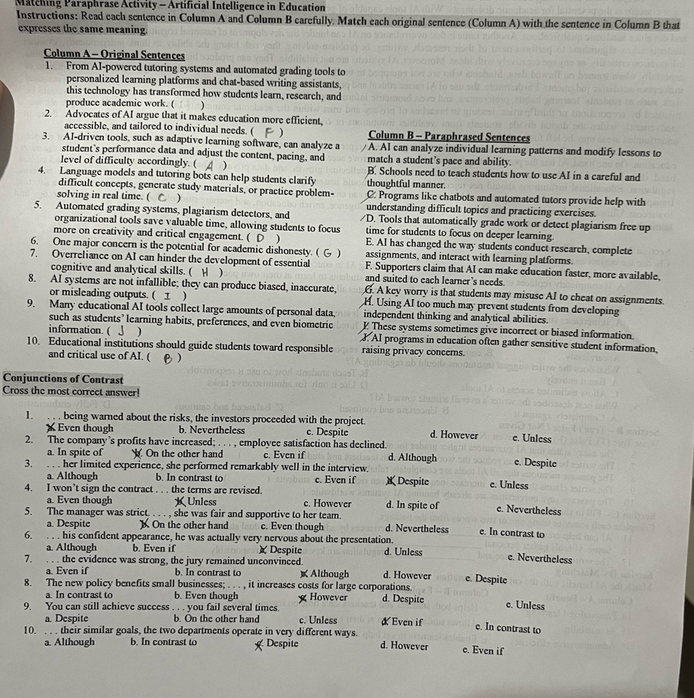 Telah dijawab:Matehing Paraphrase Activity - Artificial Intelligence in ...