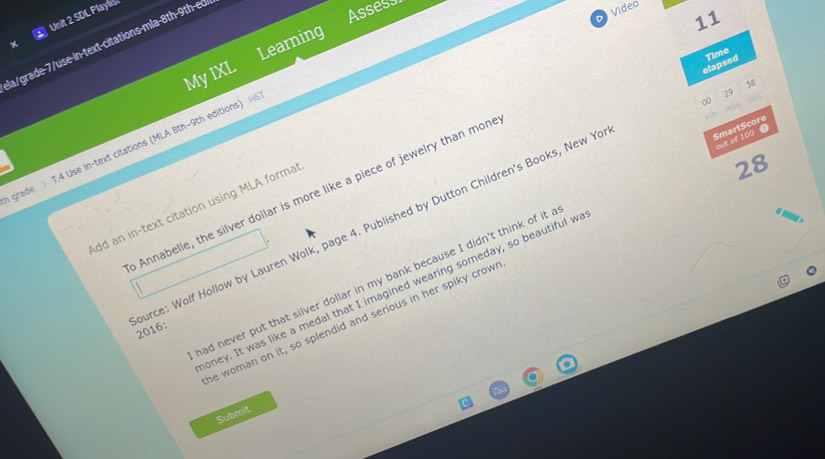 Solved: a Unit 2 SDL Playlis la/grade-7/use-in-text-citations-mla-8th ...