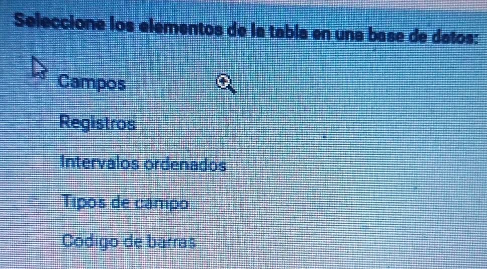 Resuelto:Seleccione los elementos de la tabla en una base de datos ...