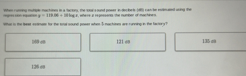 Solved: When running multiple machines in a factory, the total sound ...
