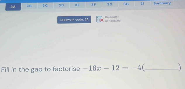 Solved: 3A 3B 3 C 3 D 3E 3F 3G 3H 31 Summary Calculator Bookwork code ...