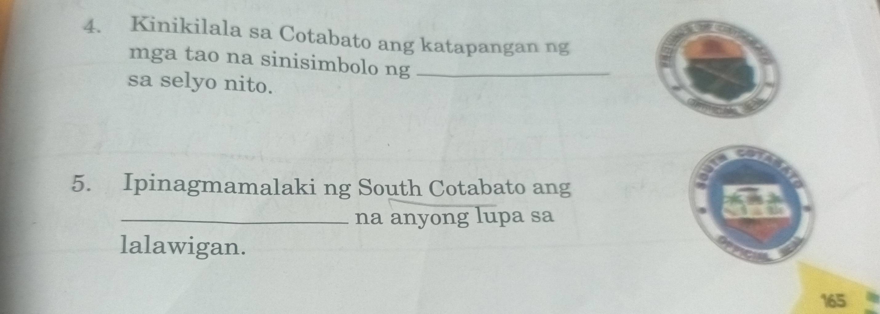 Solved: Kinikilala sa Cotabato ang katapangan ng mga tao na sinisimbolo ...