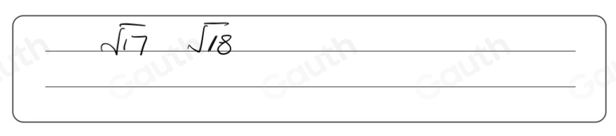 Solved: Find two irrational numbers between 4 and 5. [Math]