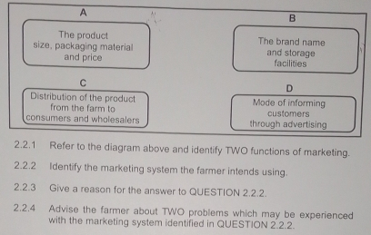 Solved: A B The product The brand name size, packaging material and ...