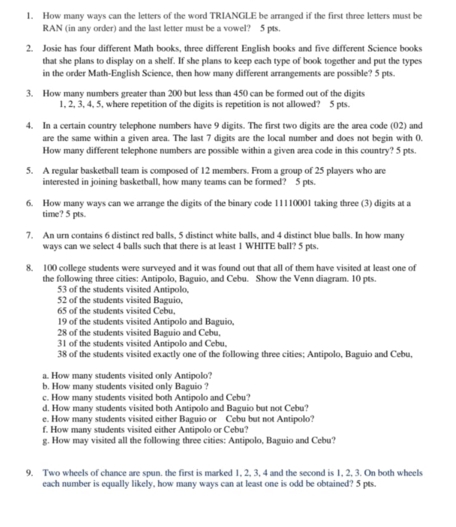 Solved: How many ways can the letters of the word TRIANGLE be arranged ...