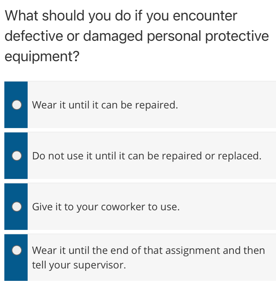 Solved: What should you do if you encounter defective or damaged ...