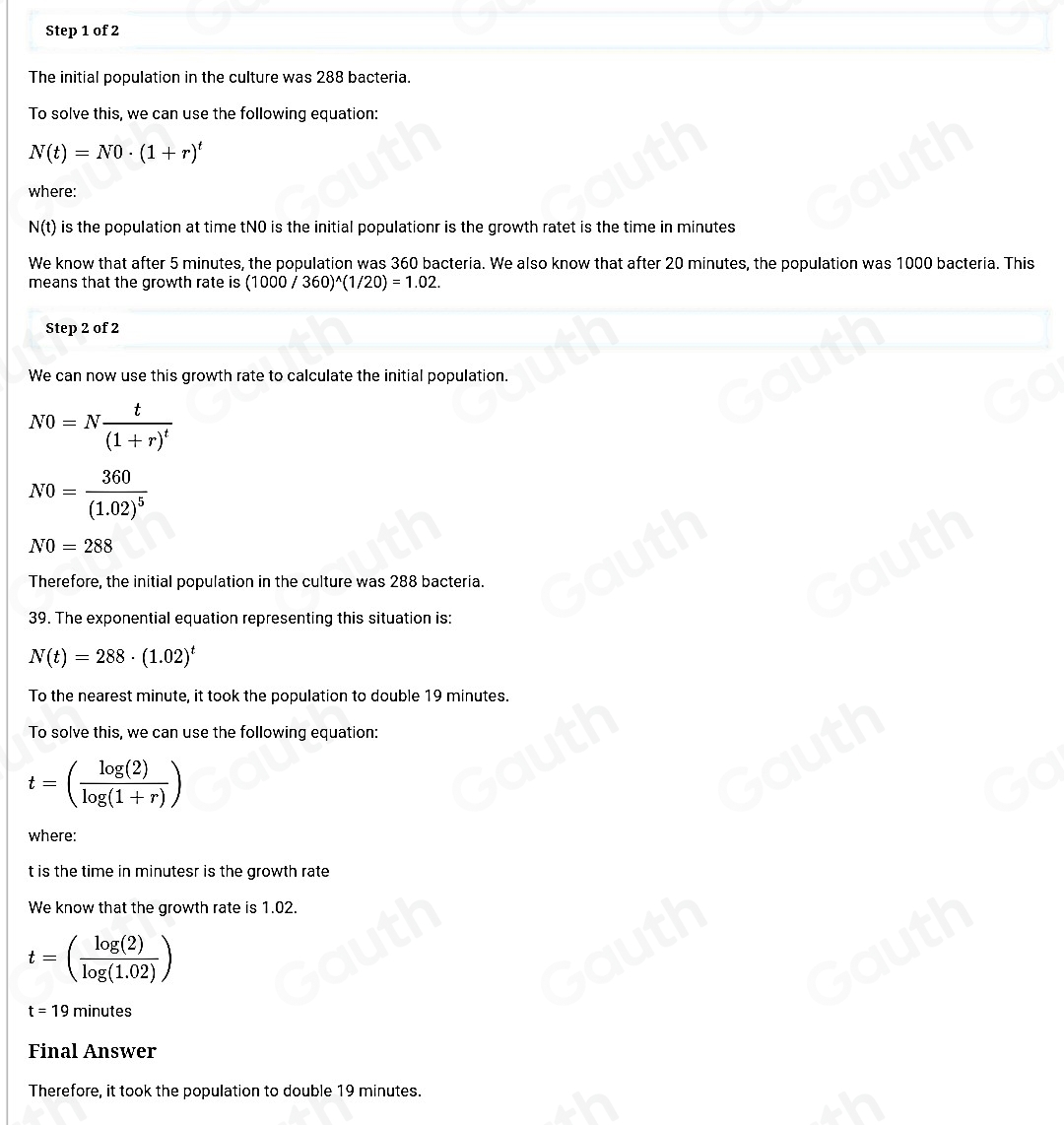 Solved: For the following exercises, use this scenario: A biologist ...