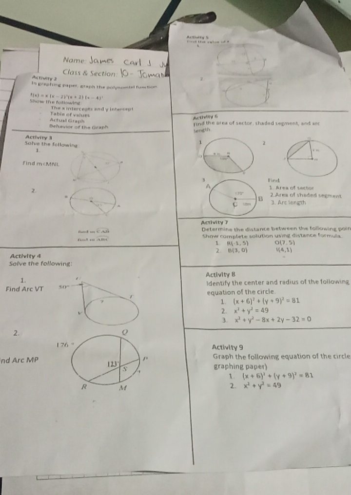 Solved: Acthity S T the s l o Name: Class & Section Activity 2 2 In ...