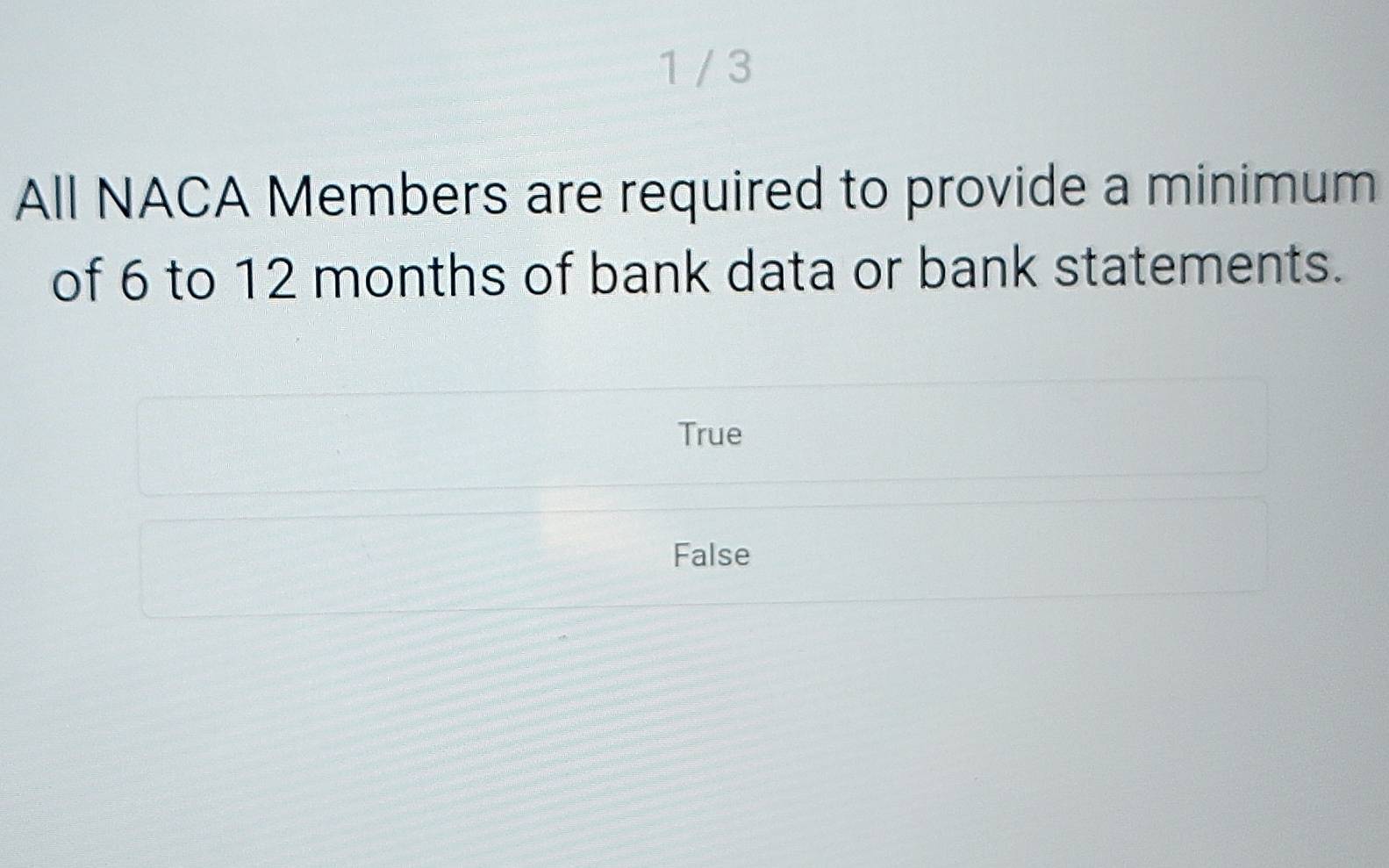Solved: 1 / 3 All NACA Members are required to provide a minimum of 6 ...