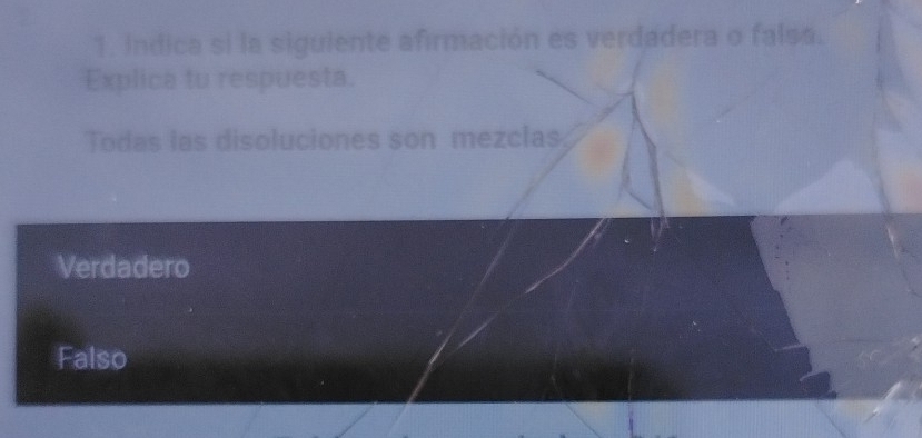 Resuelto:Indica si la siguiente afirmación es verdadera o falss ...