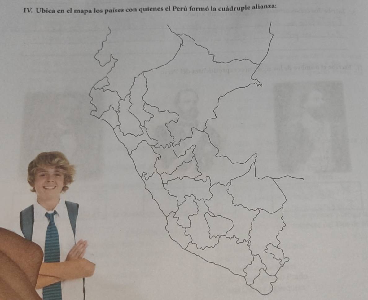 Resuelto:Ubica en el mapa los países con quienes el Perú formó la ...