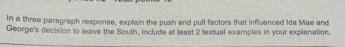 Solved: In a three paragraph response, explain the push and pull ...