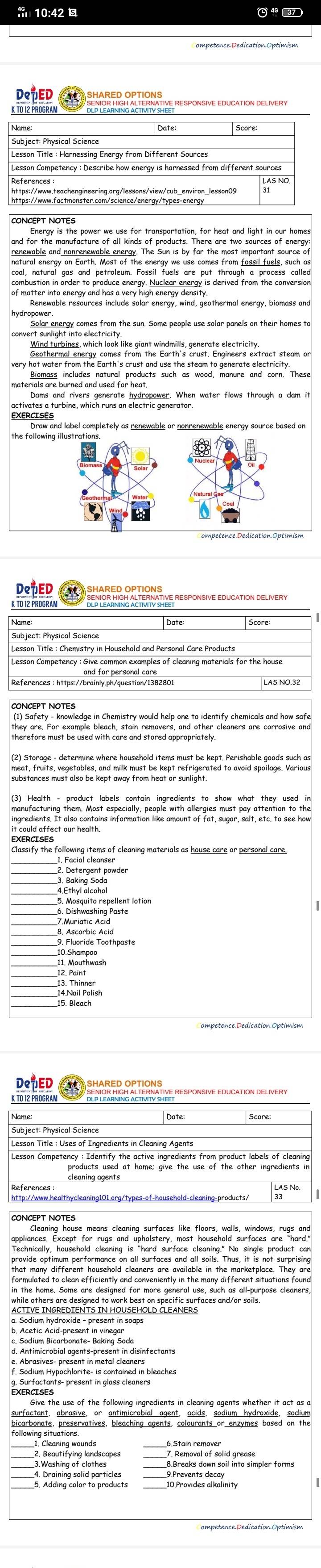 Solved: DepED T SHARED OPTIONS ENLOR NRE ALTERNATIVE ReSponsiVE EDUCatioN DEliVEry Lesson Title ...