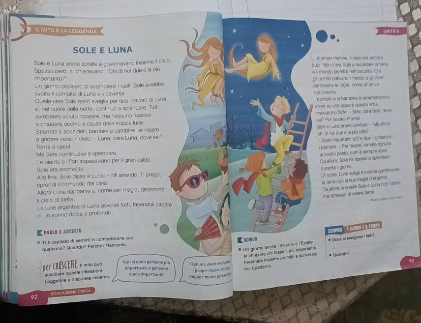 Risolto:Il MITO e la LEqGENda UnITA S SOLE E LUNA Sole e Luna erano ...