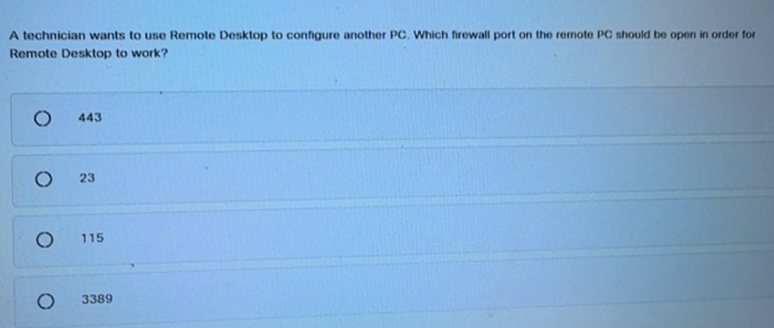 Risolto:A technician wants to use Remote Desktop to configure another ...