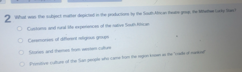 Solved: What was the subject matter depicted in the productions by the ...