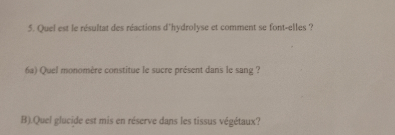 Solved: Quel est le résultat des réactions d’hydrolyse et comment se ...