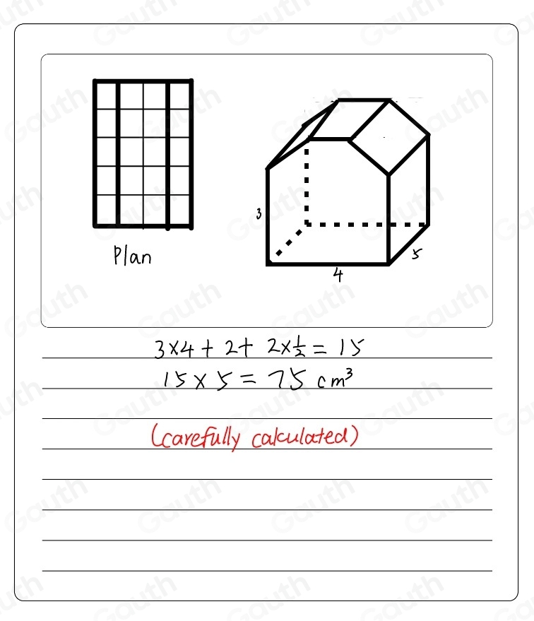 Solved: The front and side elevations of a prism are drawn on a ...
