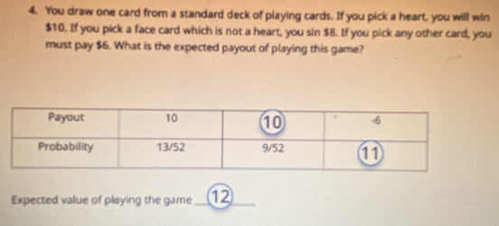 Solved: You draw one card from a standard deck of playing cards. If you ...