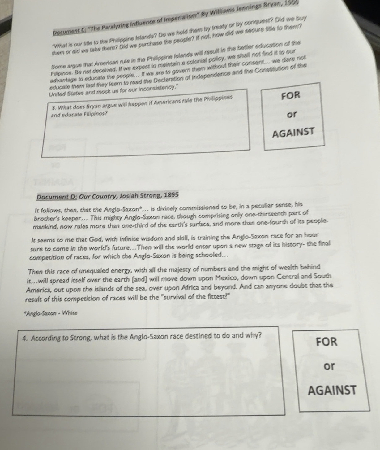 Gelöst:Document C: ''The Paralyzing Influence of Imperialism'' By ...